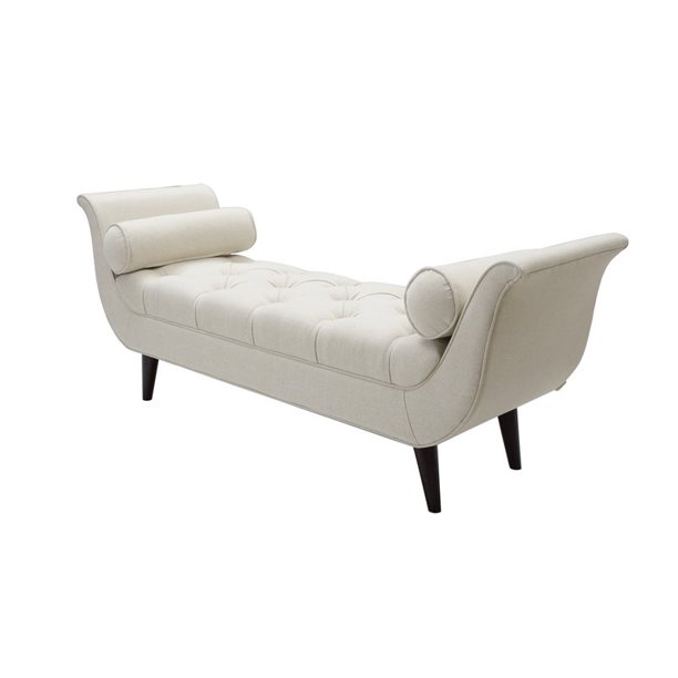 Alma Tufted Flared Arm Entryway Bench Sky Neutral - Walmart.ca