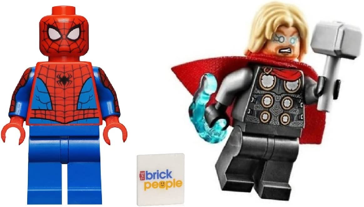 LEGO Superheroes Combo Pack: Thor with Hammer (Mjolnir) and Spiderman ...