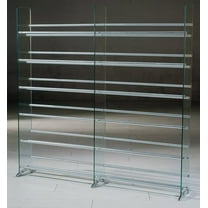 TransDeco Glass Multimedia CD/DVD Rack for 792 CD 552 DVD, Black ...