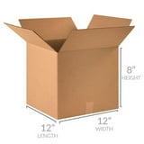 UOFFICE 25 - Corrugated Boxes 12 x 12 x 8" - Cardboard Shipping Box ...