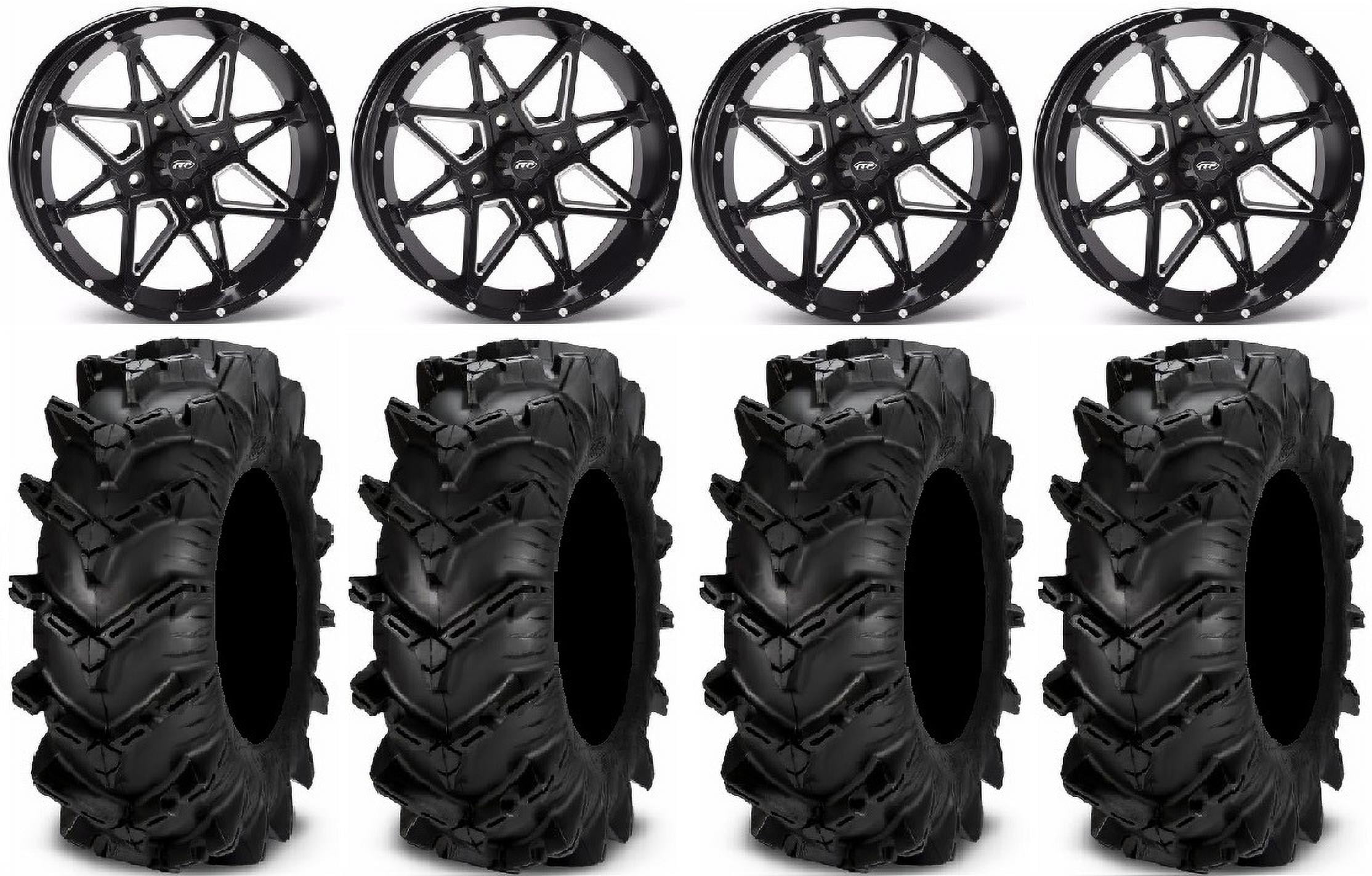 ITP Tornado 14" Wheels Black 28" Cryptid Tires Sportsman 550 850 1000 ...