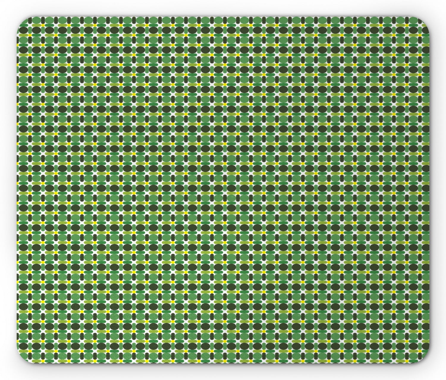 Yellow and Green Mouse Pad, Digitally Generated Big and Small Circles ...