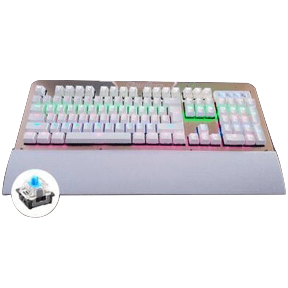 Teclado mecánico para juegos 104 teclas interruptores azules teclados ...