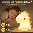 One Fire Unicorn Night Light for Children's Room, Rechargeable, 16 ...
