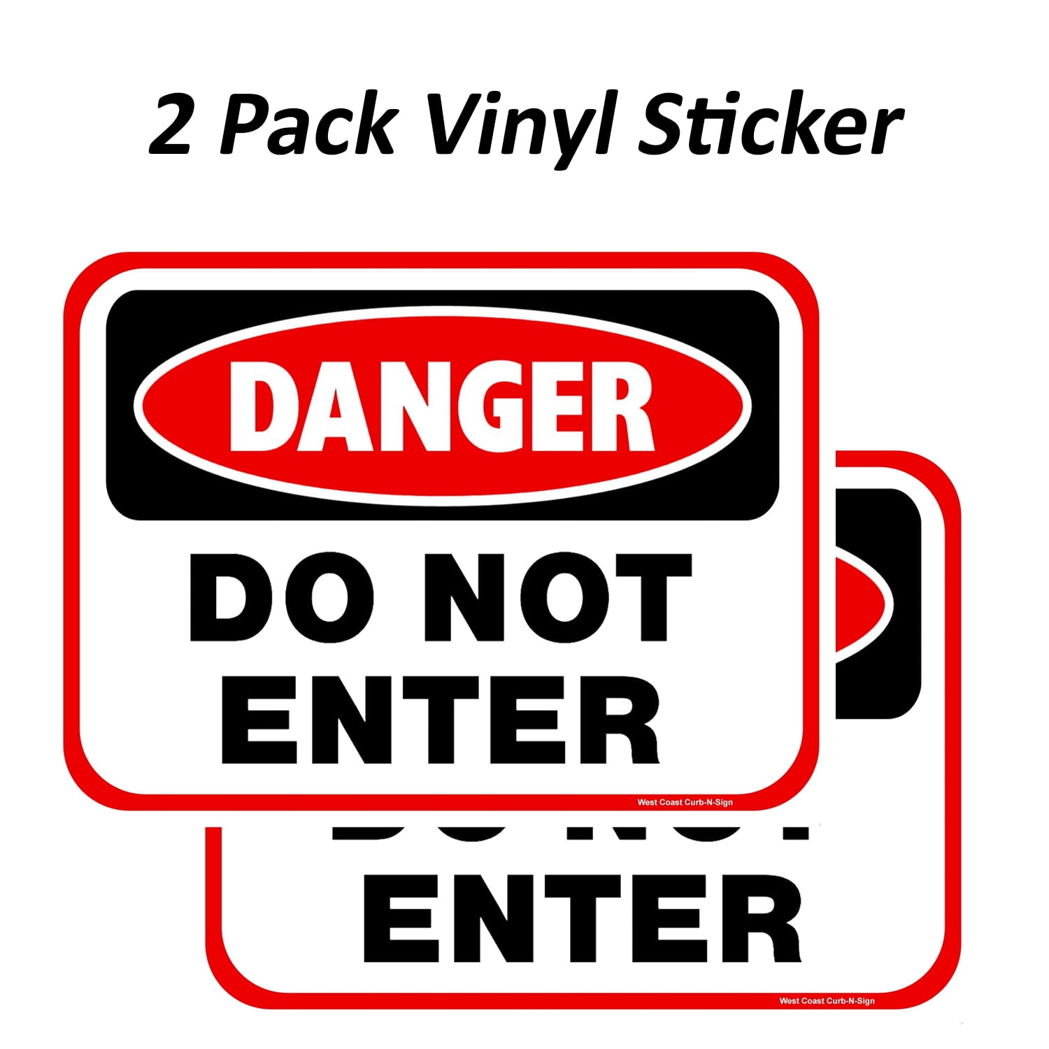 2 Pack Do Not Enter Stickers for Office, Home, Property, Weatherproof ...