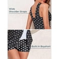 Summer Mae Plus Size Womens Floral Printed Shaping Swim Dress With