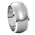 Continuum Sterling Silver 9mm Half Round Shape Edge Classic Bridal ...
