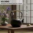 Cast Iron Teapot , Japanese Tetsubin with Enamel, Black Tea Pot with ...
