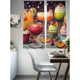 Cartoon Cupcakes Sheer Curtains for Living Room Bedroom Funny Cute Food ...