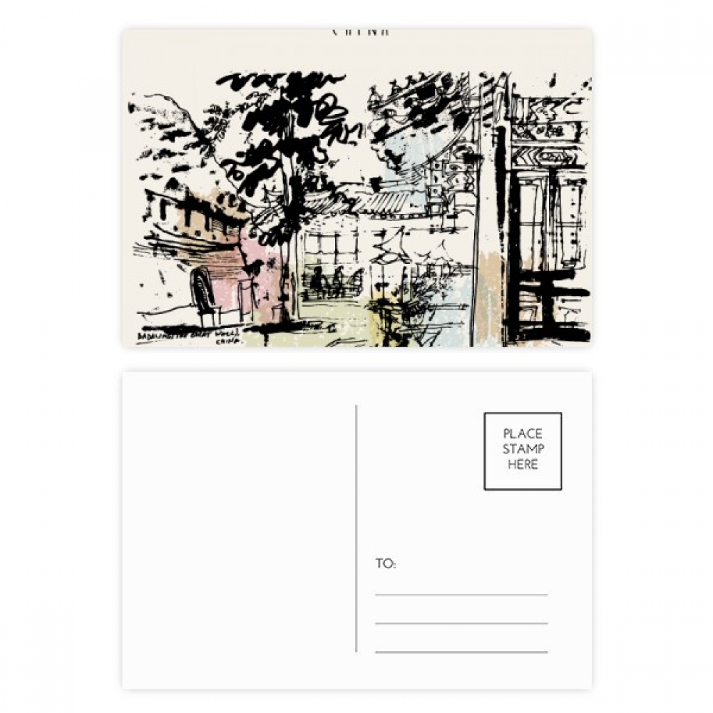 El Hidden Pavilion en Chengdu China Set cumpleaños gracias tarjeta ...