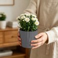 4Pcs Flower Pots â Lightweight Containers with Drainage Holes â Modern ...