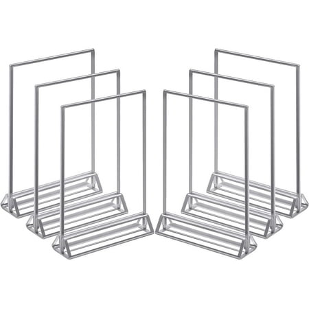 HEIBIN6 Pieces Clear Acrylic Double Sided Frames Display Holder ...