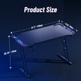 Huracan 47 inch Gaming Desk with LED Lights Z Shaped Gaming Table ...