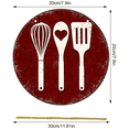 Acrylic Round Hanging Ornament, Rustic Kitchen Utensil Design Wall ...