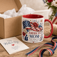American Mom Mug 3D Effect Patriotic Mom Gift for Proud American Mother ...