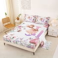 Castle Fairy Fairy Garden Letter J Queen Sheet Sets 4 Pieces for Girls ...
