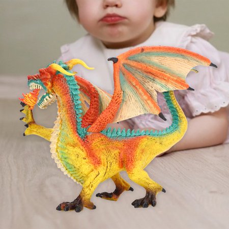 Fugacal Dragon Collection Model Colorful Solid Plastic Lifelike Dragon ...