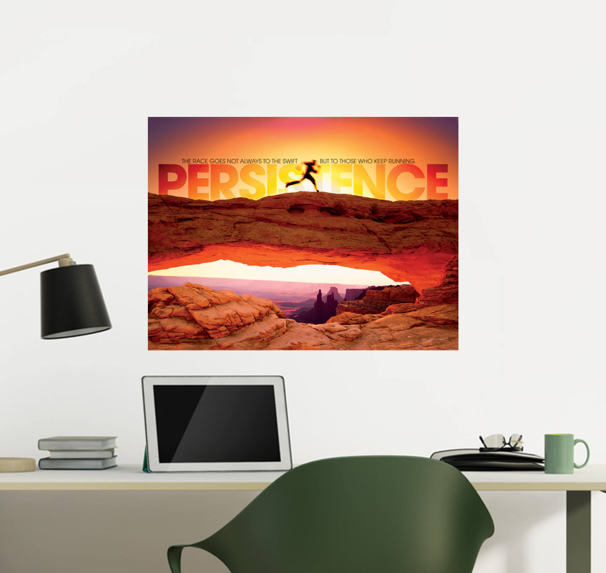 Successories Peel & Stick Motivational Wall Decal: Persistence Runner ...