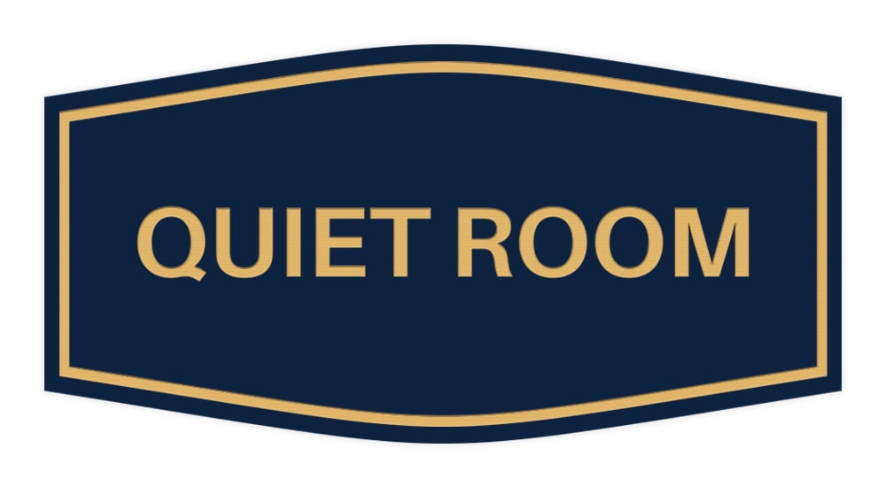 Signs ByLITA Fancy Quiet Room Sign (Navy Blue/Gold) - Medium - Walmart.com