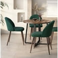 INO Design 5-Piece Modern Dining Set with Round Table and Velvet Chairs ...