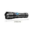 Linnome LED Strong Light USB Charging Fixed Focus Flashlight with ...