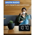 AM/FM Digital Alarm Clock Radio, Dual Alarms Snooze Sleep Timer ...