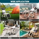 Ficisog Zero Gravity Chair with Side Table, Outdoor Padded Lounge Chair ...