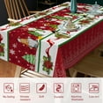 Christmas Tablecloth Rectangle 60 x 120, Christmas Tree Poinsettia ...
