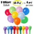 Mr. Pen 12 Inch Party Balloons, 54 Pack, Latex, Assorted Rainbow Colors ...
