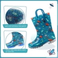 Toddler Kids Waterproof Light Up Rain Boots Patterns and Glitter Boots ...