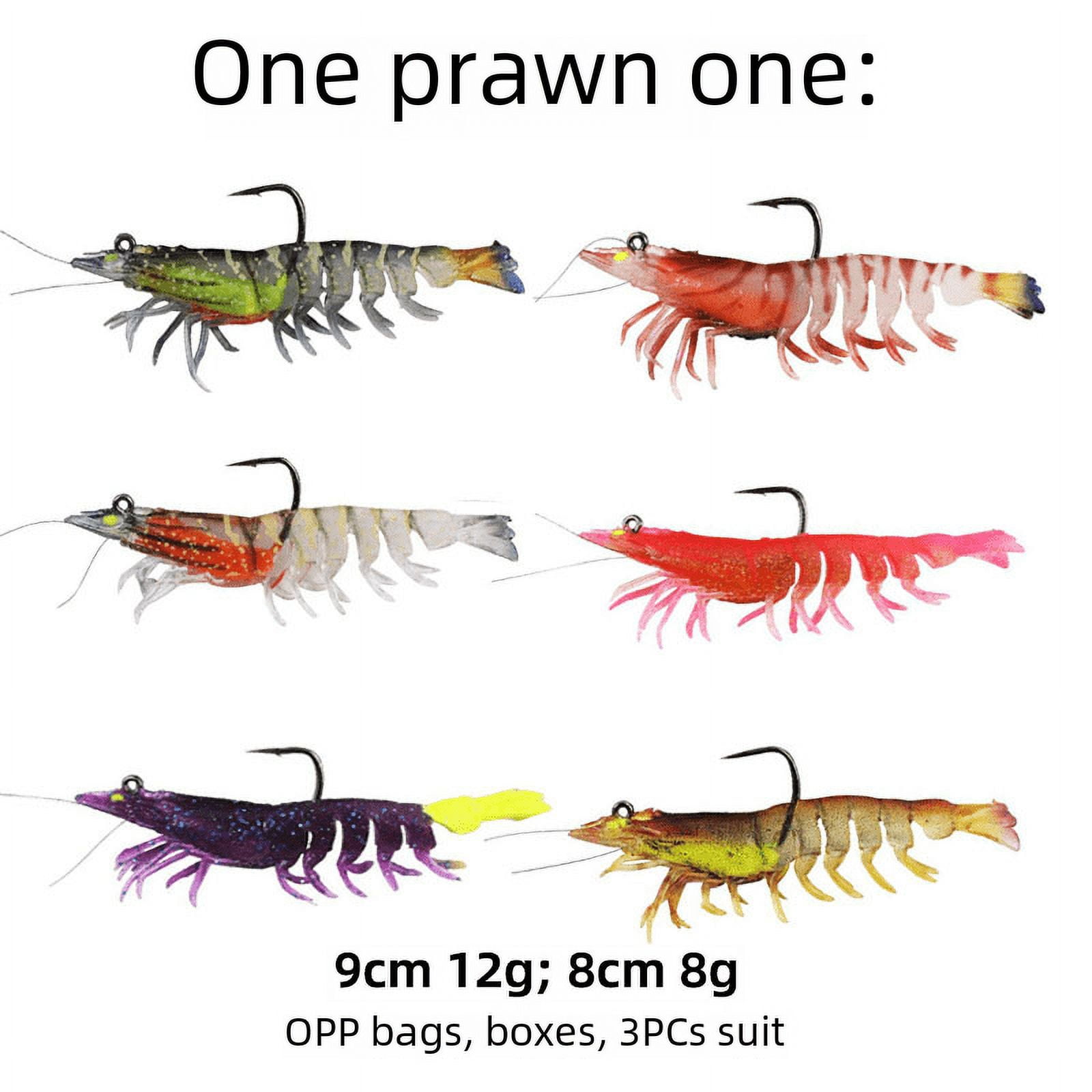 Paquete de cebo de camarón de plomo 12g9cm simulación luminosa de ...