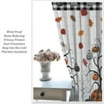 Fall Curtains Thanksgiving Maple Leaf Pumpkin Black White Buffalo Plaid ...