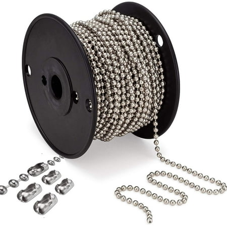 Beaded Pull Chain Extension with Connector 10 Feet Beaded Roller Chain ...