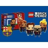 LEGO FC Barcelona Soccer Players BrickHeadz Set with Football Ball ...