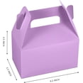 24 Pack Purple Paper Gable Boxes with Handles,Treat Goodie Party Favor ...
