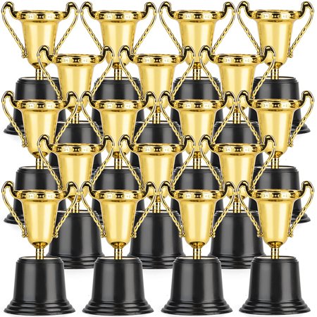 24 Pack Mini Gold Award Trophy Cups(5 Inch),Plastic Golden Trophies For ...