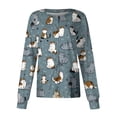 AHMOMEI Cartoon Animal Print Womens Scrub Jackets Warm Up Snap Front ...
