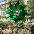 9.4-Inch Octagonal Windmill Garden Decor, Reflective Plastic Pinwheel ...