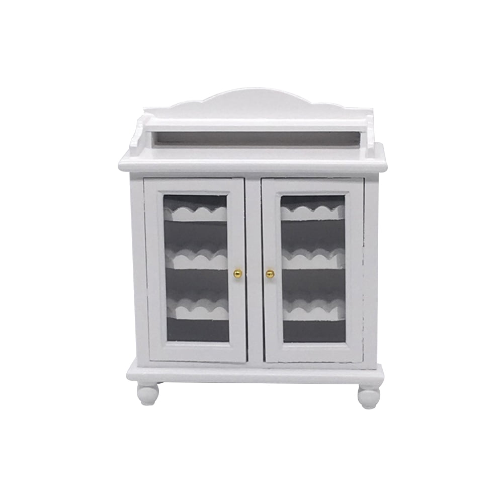 Mini House Cabinet Ornament Mini House Furniture Adornment Mini Wooden ...