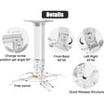 White Heavy Duty Projector Ceiling Mount - 16-24in (40-60cm) Extendable, 45Lbs (21kg) Load ...