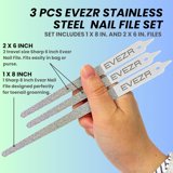 Evezr 3Pcs Sharp Stainless Steel Nail File Set - Walmart.com