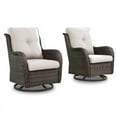 PARKWELL Set of 2 Patio Rocking Swivel Chairs with Cushions, Wicker ...