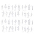 40Pc/pcs 1:100 Scale Model Miniature White Figure Architectural Peoples ...