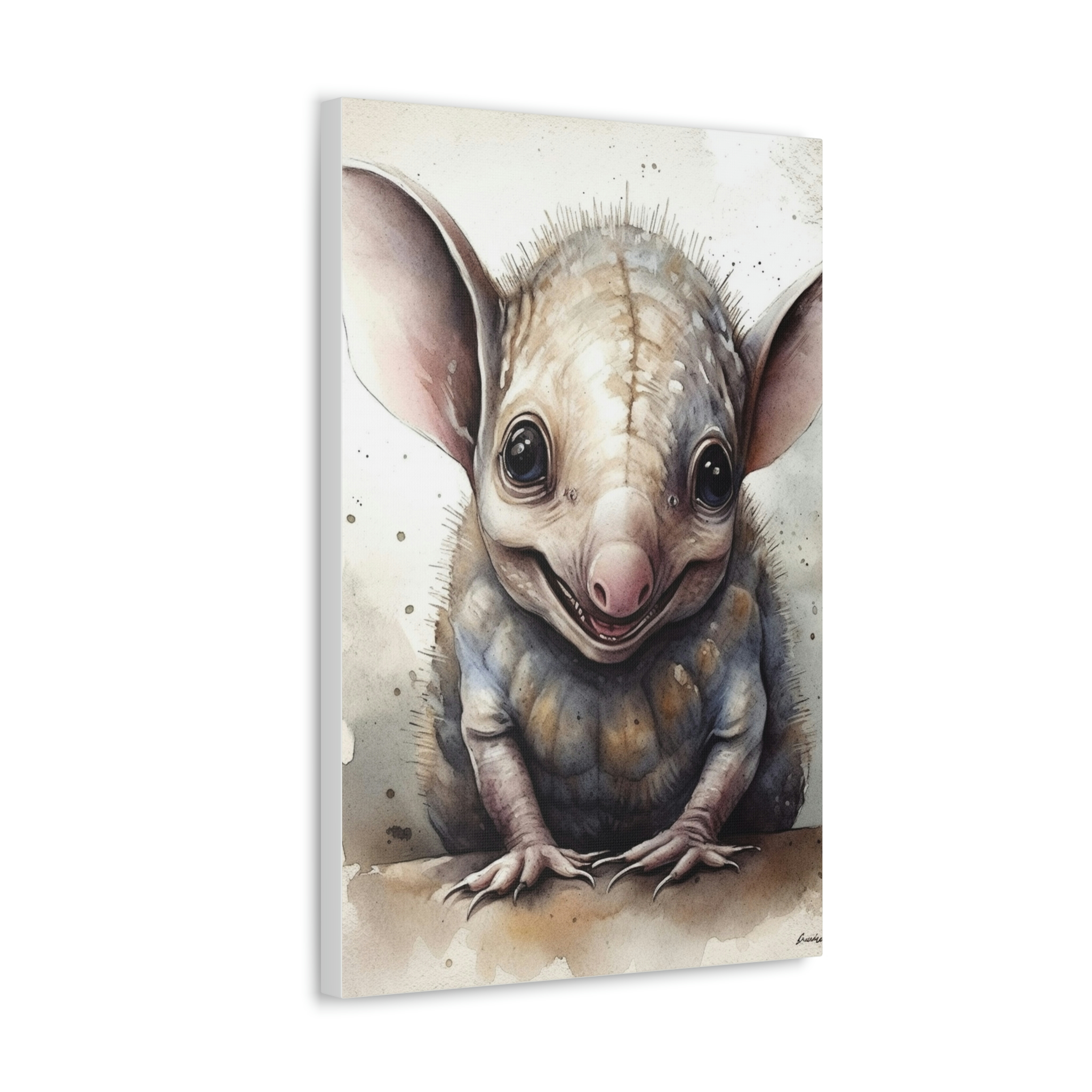 Watercolor Armadillo Painting - Nursery Collection - Bedtime Stories - Walmart.com