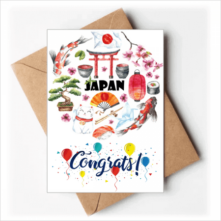 Japan Cute Japanese Style Watercolor Wedding Cards Congratulations ...