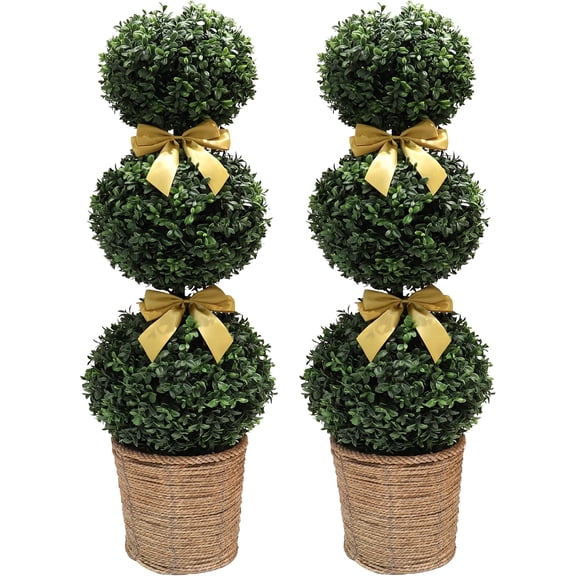 23.6-Inch Artificial Rabbit Arched Tree Bonsai - Faux Boxwood Rabbit ...