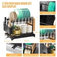 Walmart 2 Tier Stainless Steel Dish Rack with Utensil and Cutting Board ...