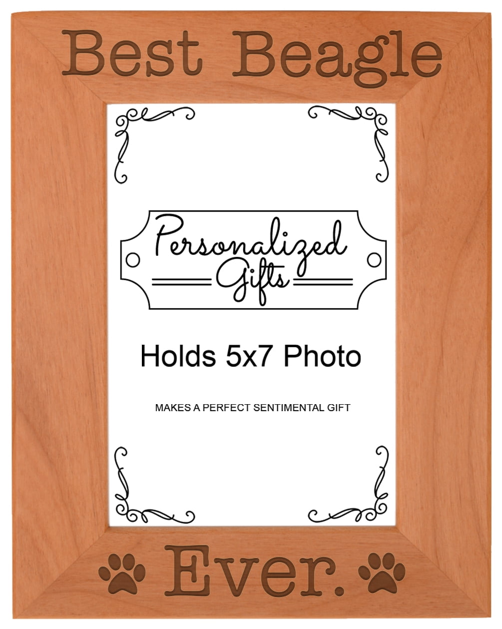ThisWear Beagle Frame Best Beagle Ever Wood Laser 5x7 Portrait Picture ...