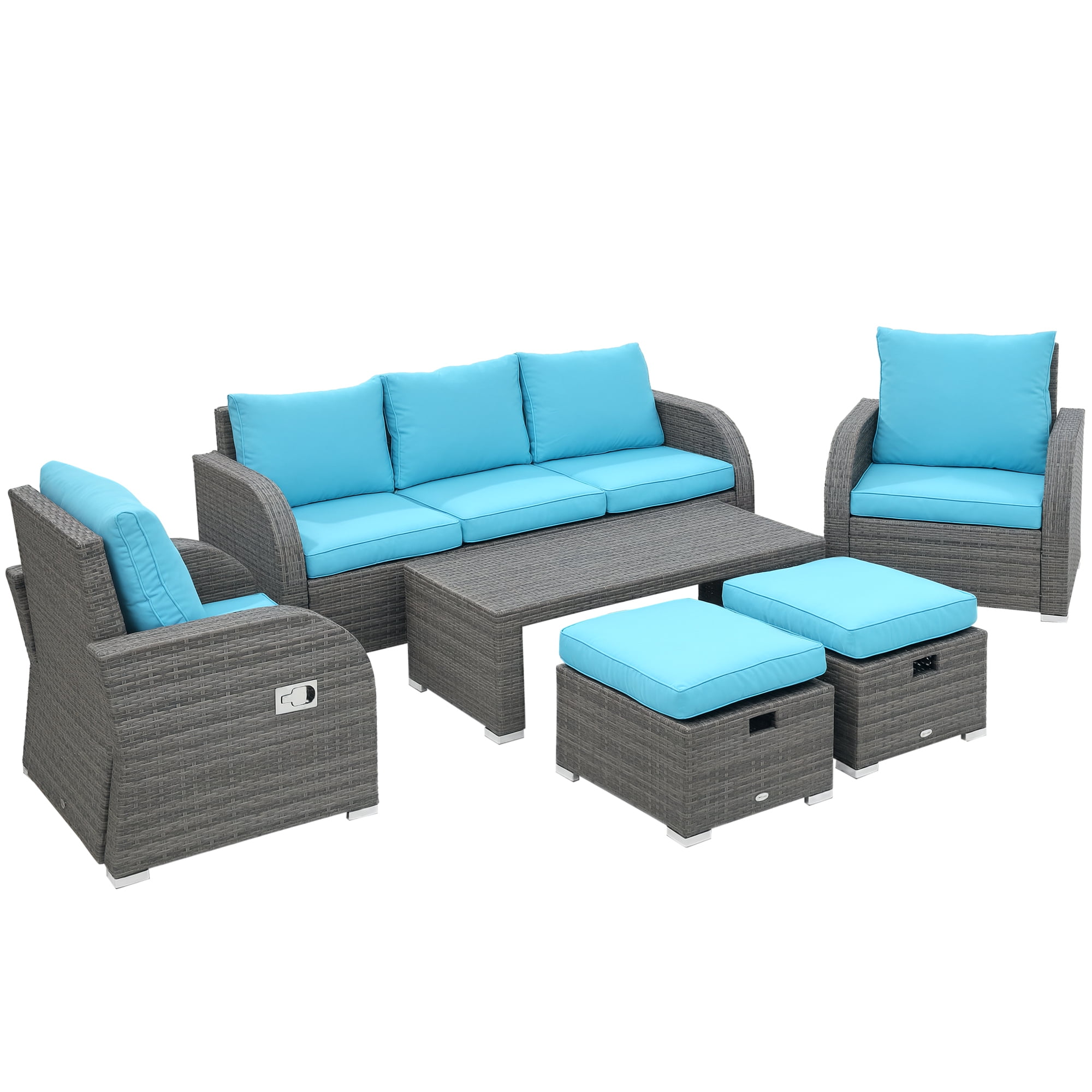 Click here for Outsunny Patio Furniture With Cushions  6 Pieces P... prices