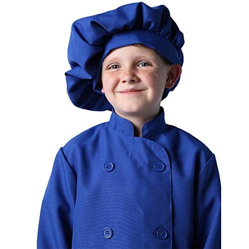 Chaqueta y Sombrero de Chef Azul Real para Niños, Talla 4-6 Storybook ...